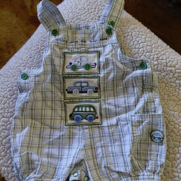 Koala Kids | One Pieces | Koala Kids Blue Plaid Overalls With Car ...